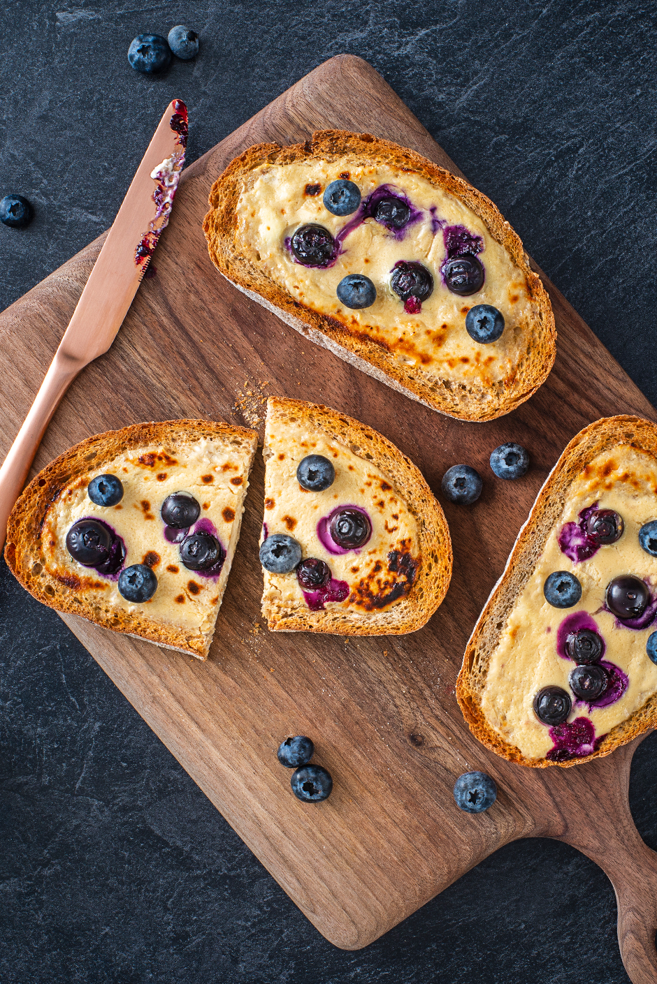 Blueberry Custard Toast - Blueberry.org