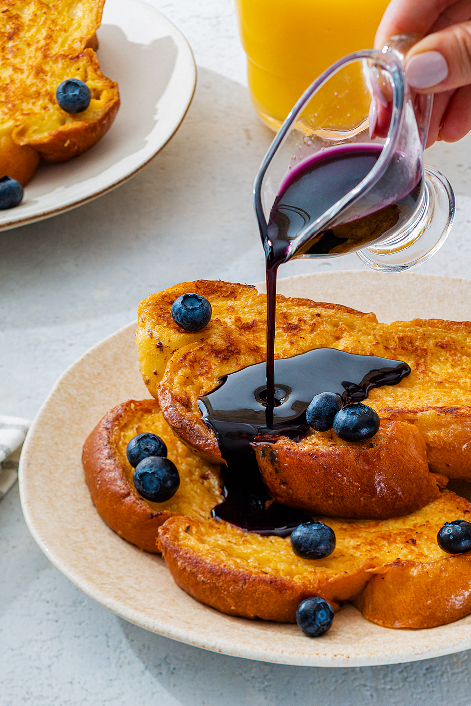 French Toast with Blueberry Syrup - Blueberry.org