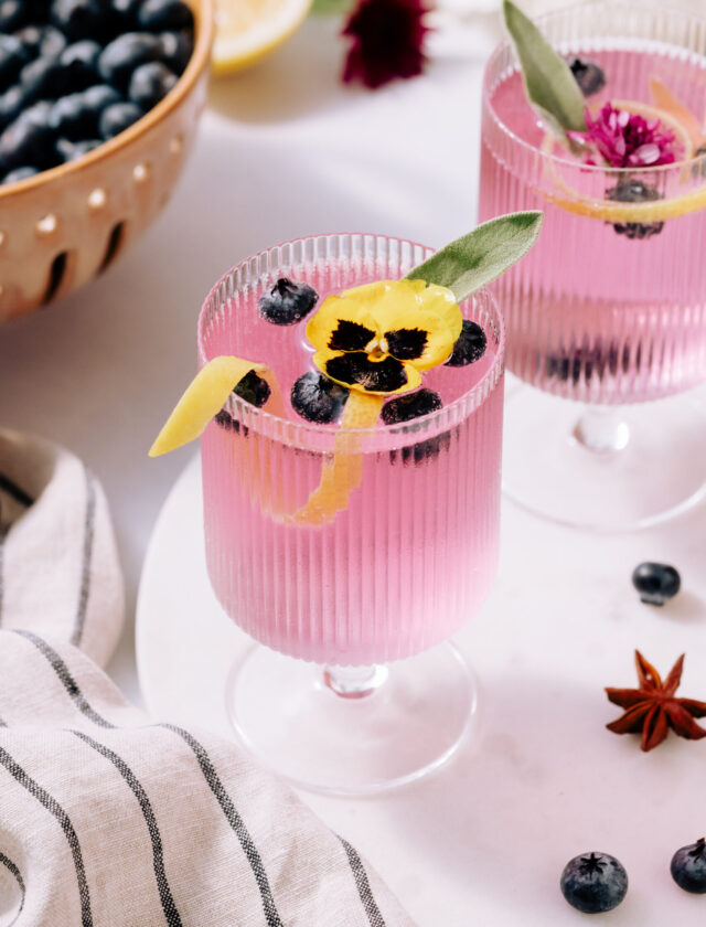 Spiced Blueberry French 75 - Blueberry.org