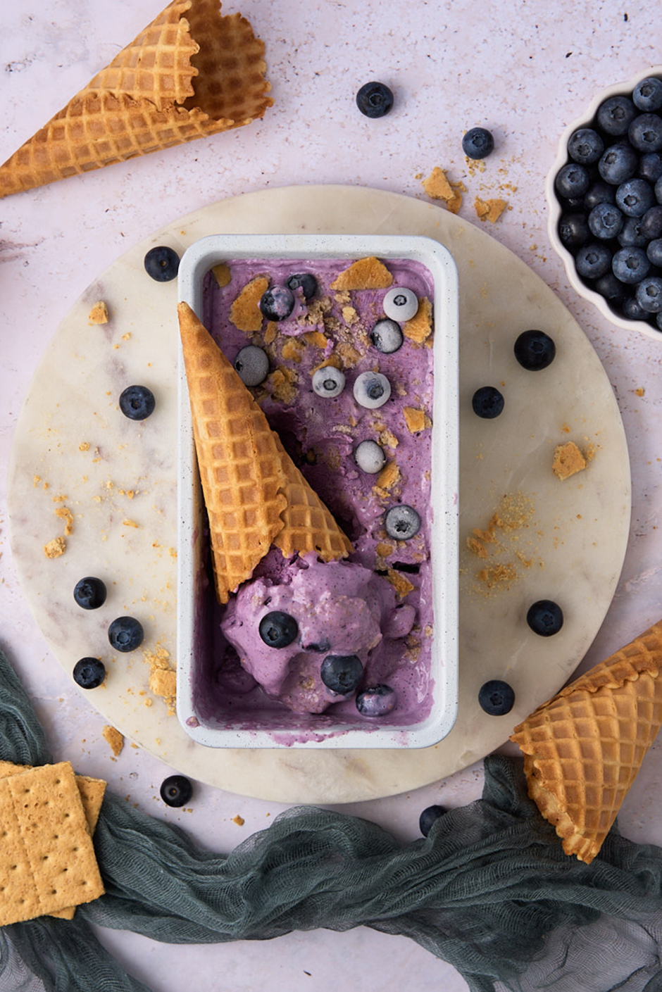 Blueberry Cheesecake Cottage Cheese Ice Cream - Blueberry.org
