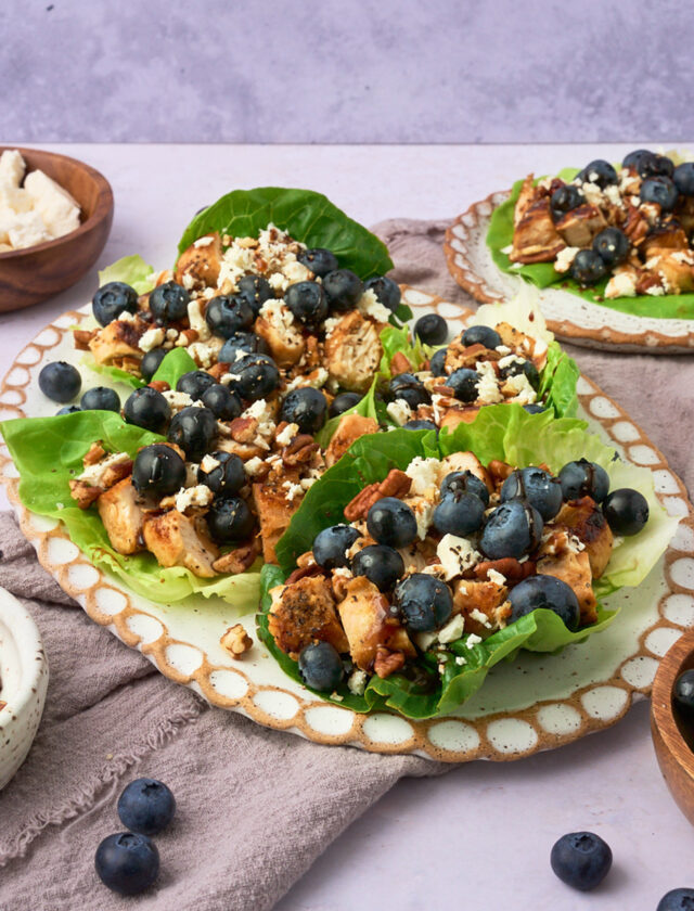 Blueberry Balsamic Chicken Lettuce Wraps - Blueberry.org