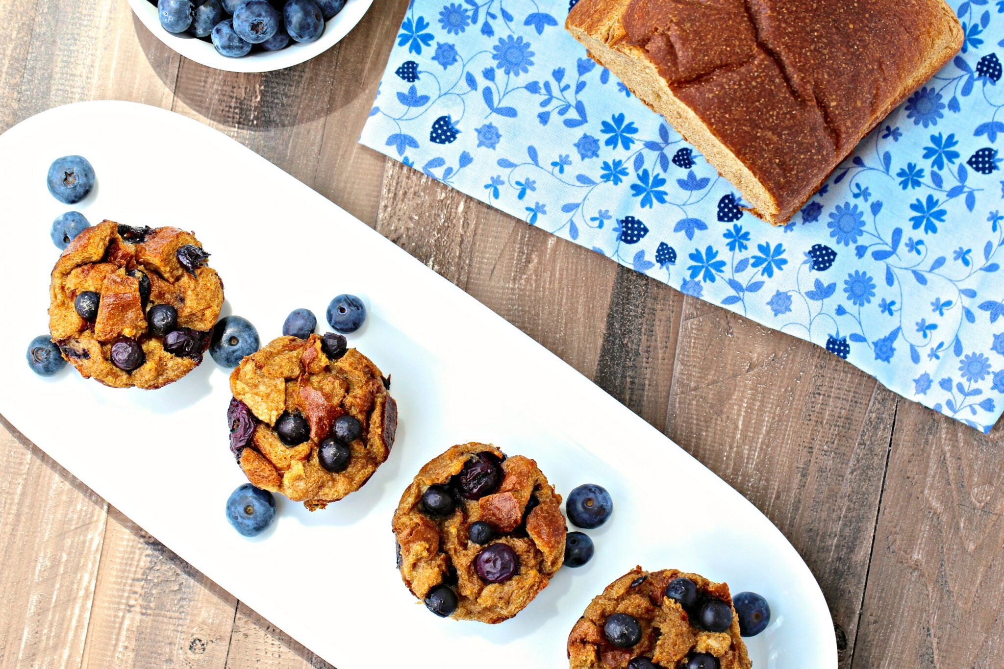 Blueberry French Toast Muffins - Blueberries
